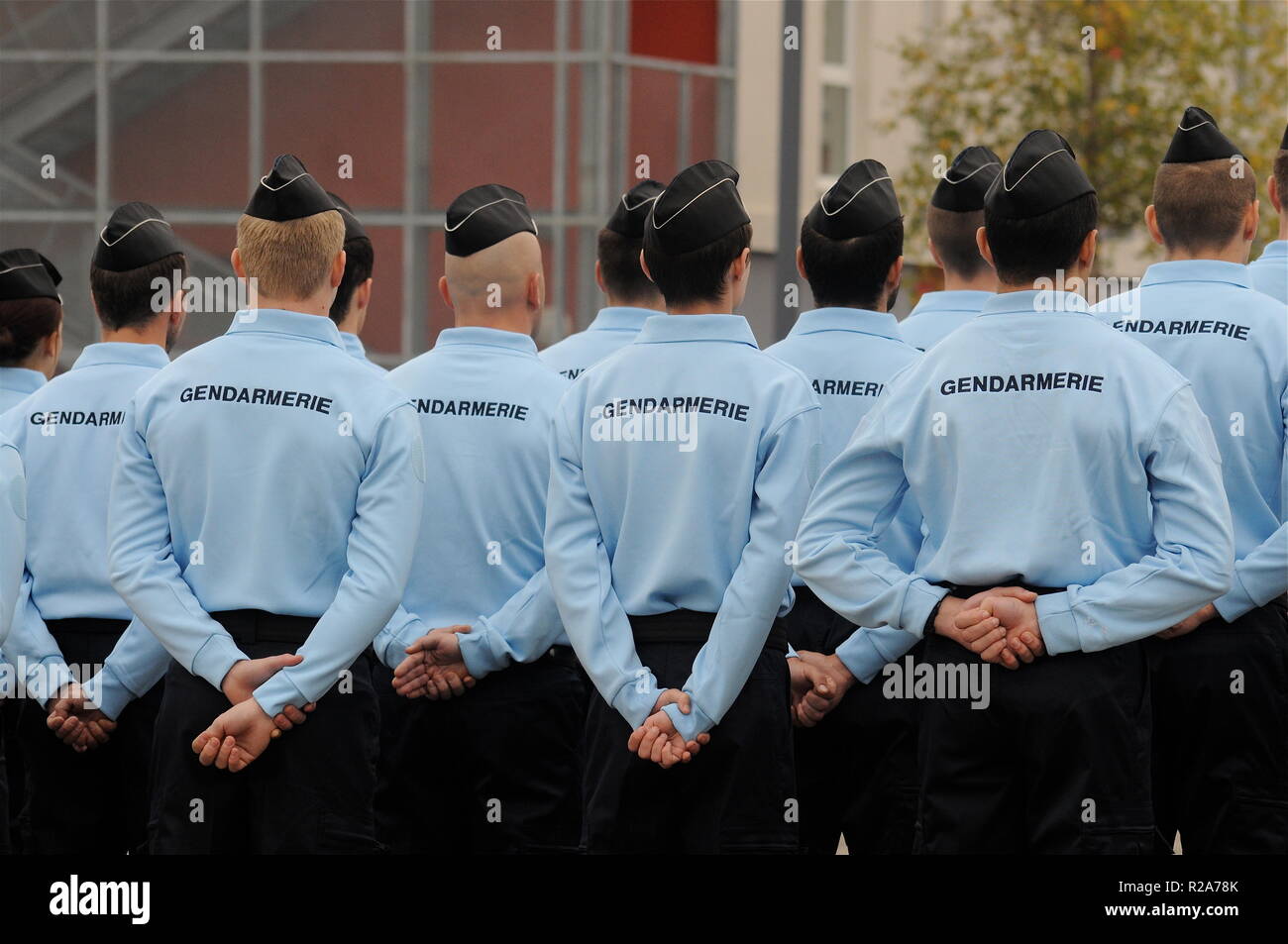 French National Gendarmery Reservists attend ceremony at Sathonay-Camp ...