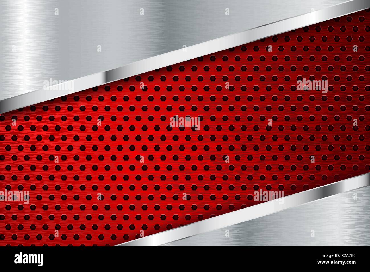 Metal texture with red perforation Stock Vector Image & Art - Alamy