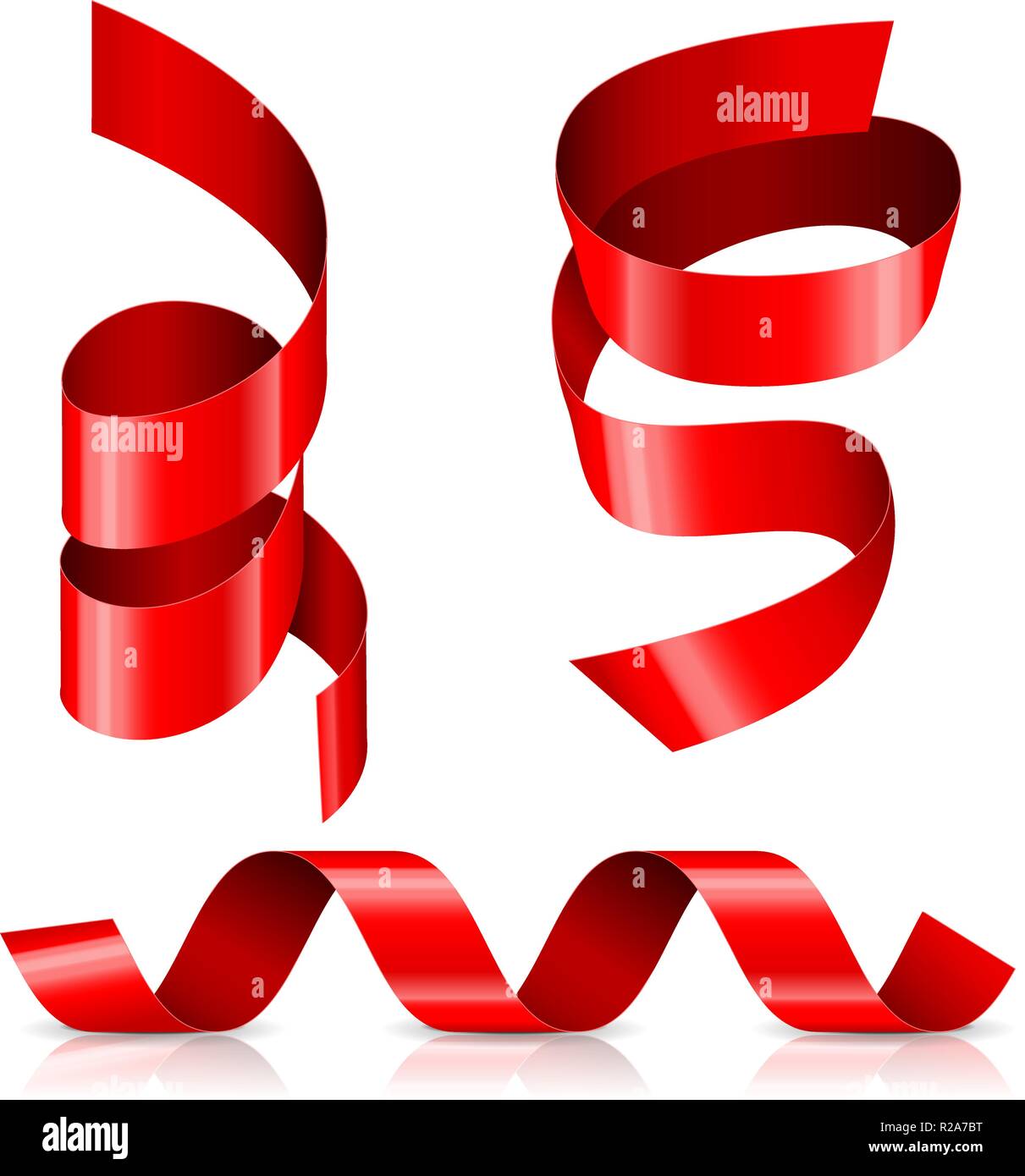 Red ribbons. Streamers Stock Vector Image & Art - Alamy