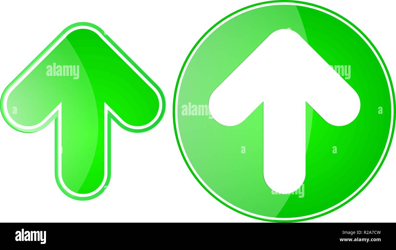Green arrows. Up icons Stock Vector Image & Art - Alamy
