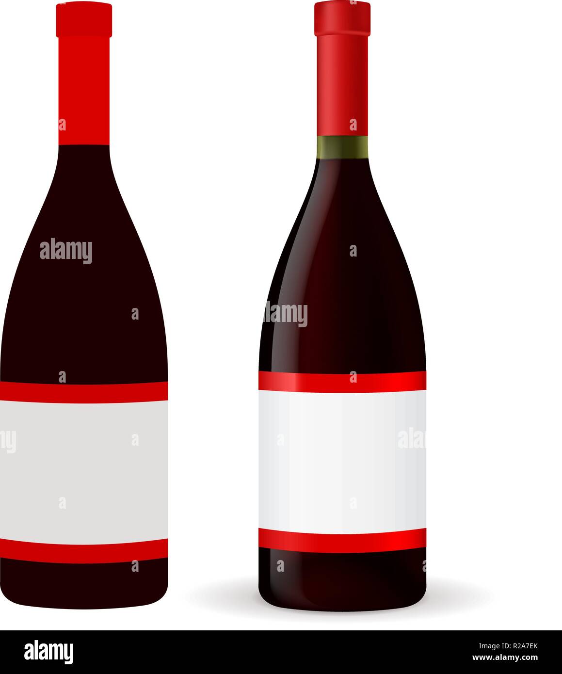 Bottle of wine white background Stock Vector Images - Alamy