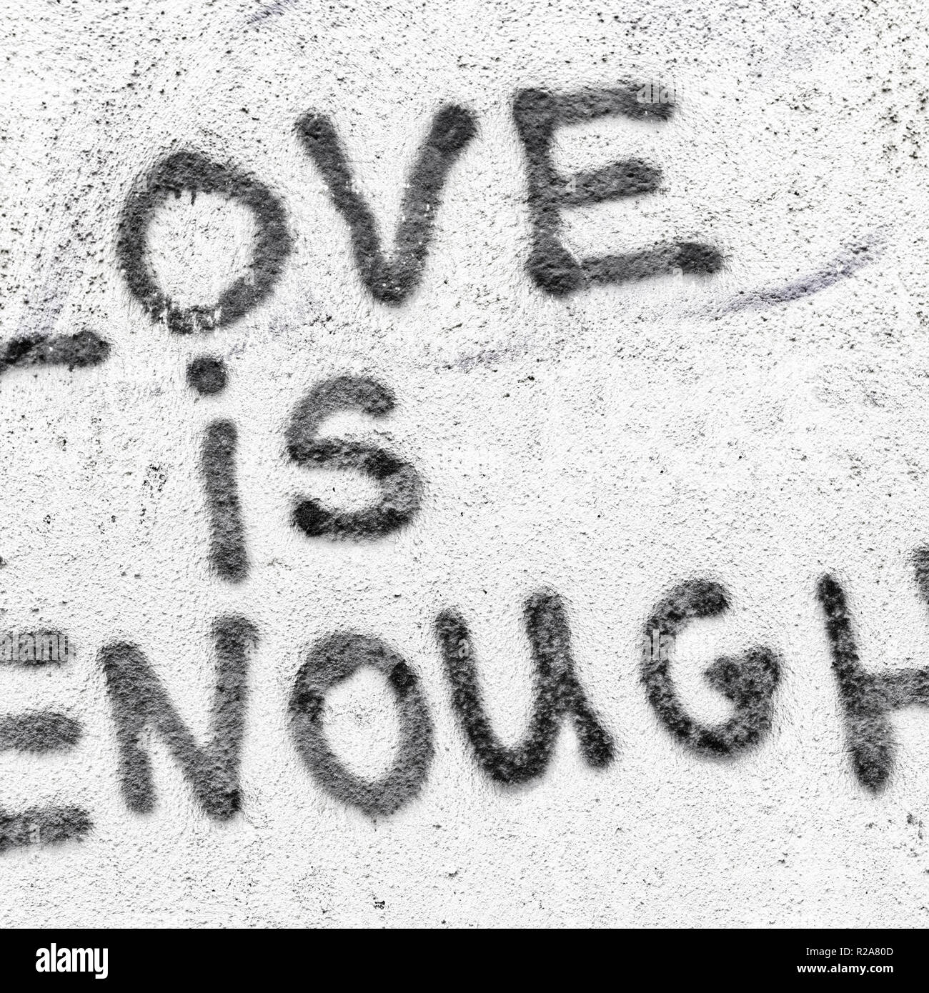 in the old wall the words of love is enought like concept of love and ...