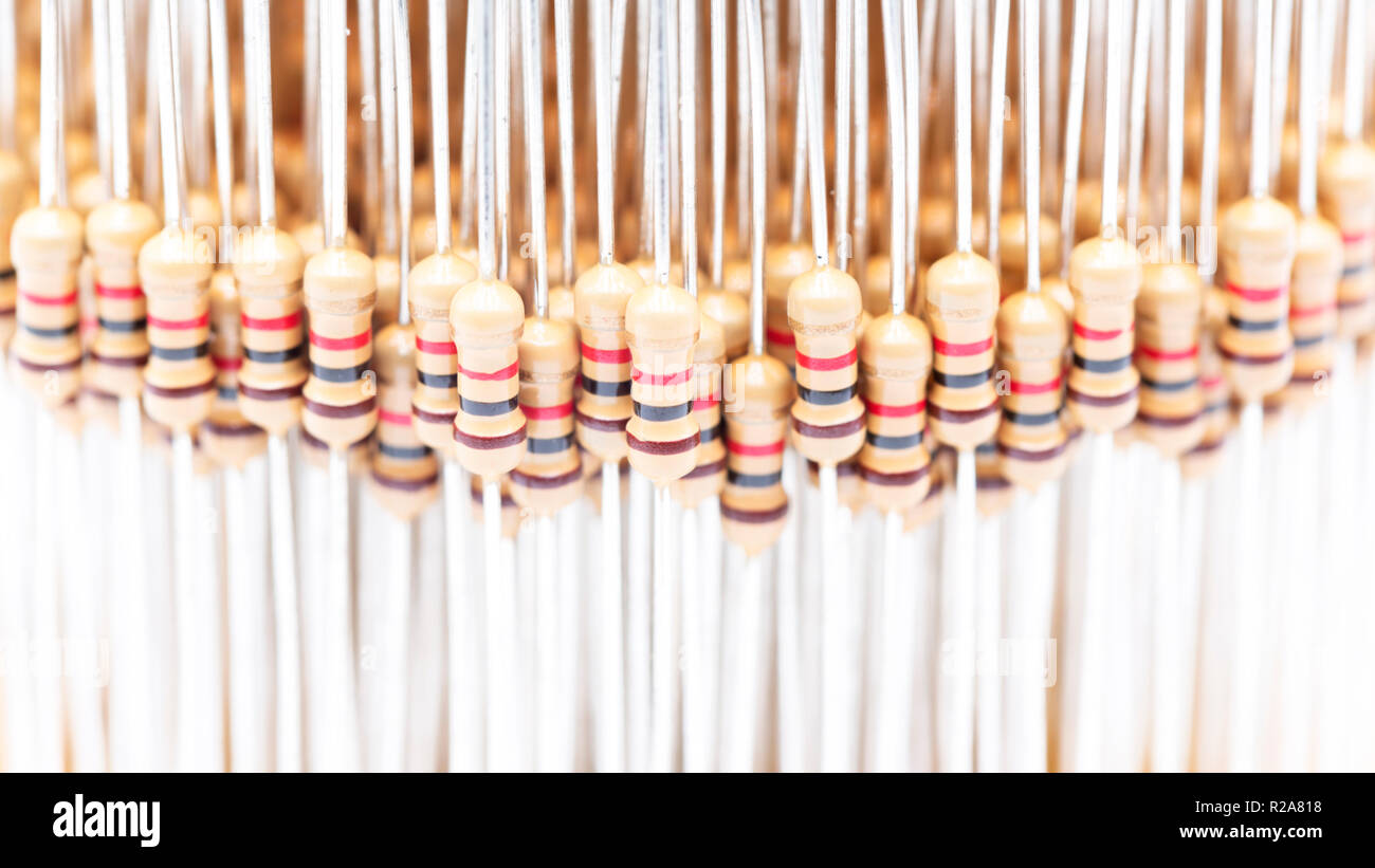 blur in the white light lots of resistor electronic componet like ...