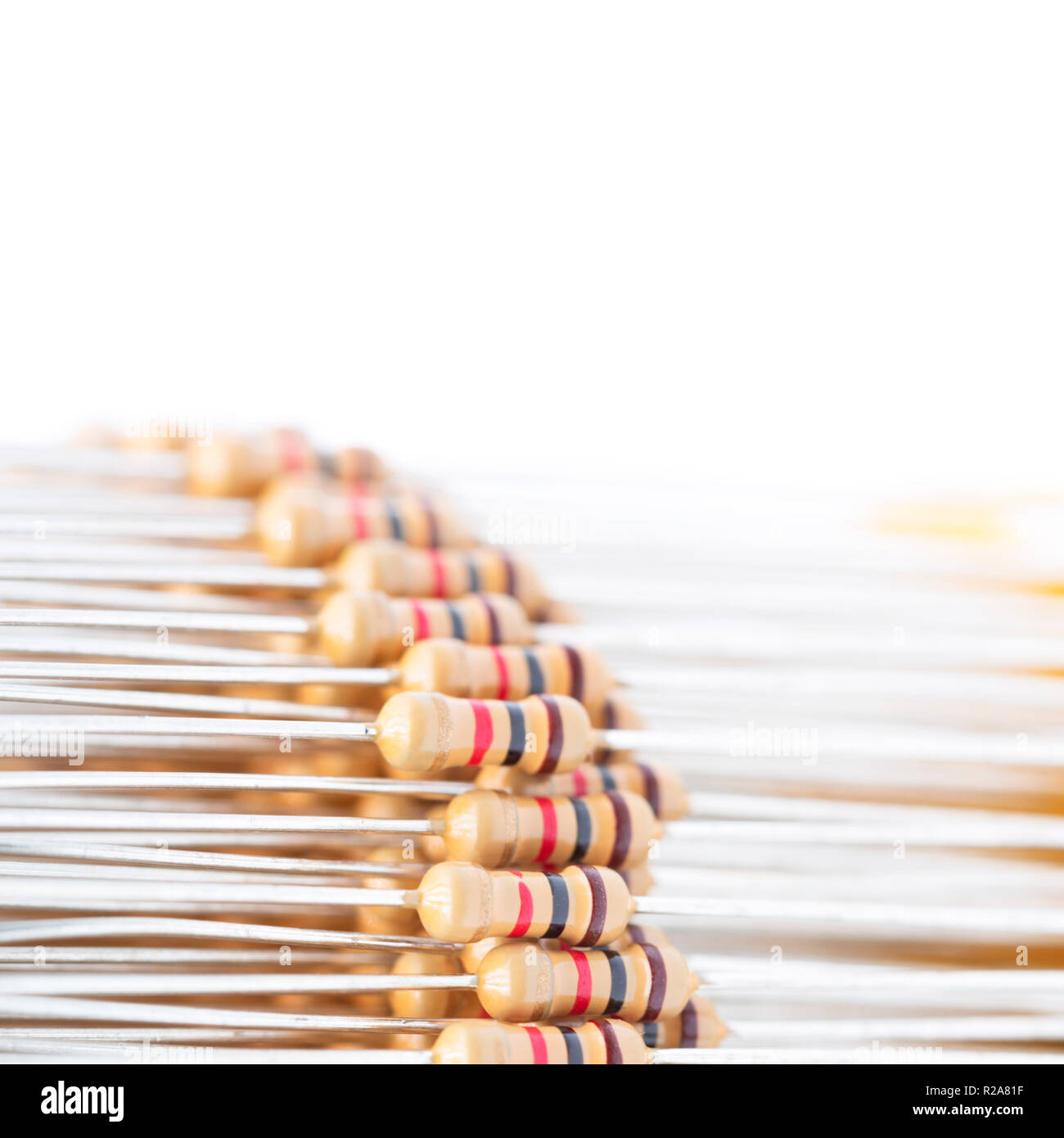 blur in the white light lots of resistor electronic componet like ...