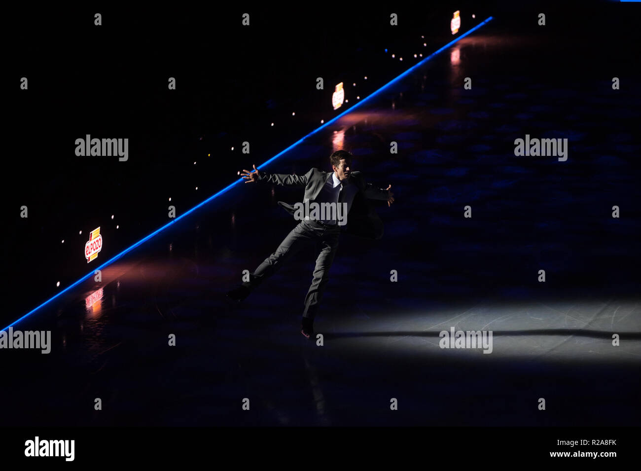 Canadian figure skater Jeffrey Buttle, seen performing on ice during ...