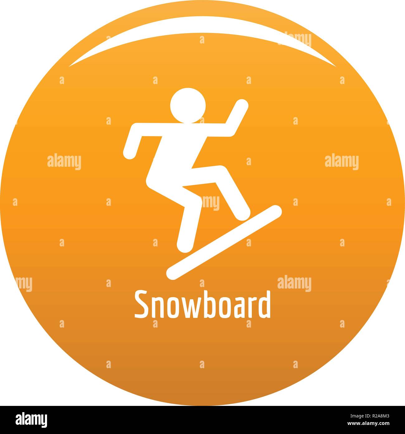 Snowboard icon. Simple illustration of snowboard vector icon for any ...