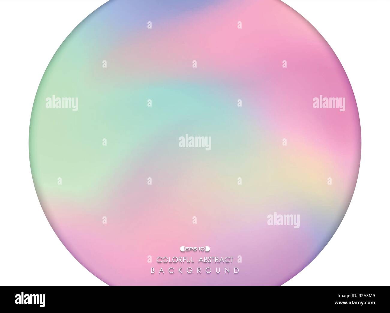 Abstract of circle window papercut colorful gradient background, vector ...