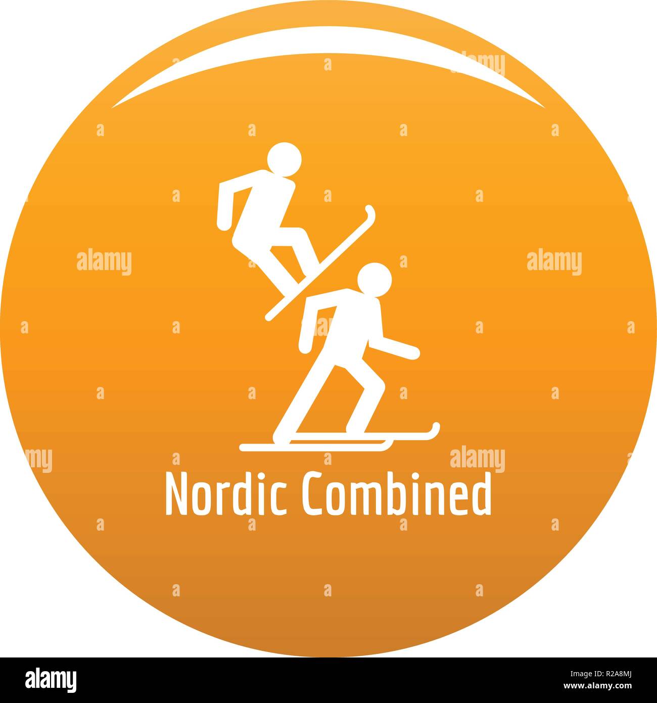 Nordic combined icon. Simple illustration ofnordic combined vector icon ...