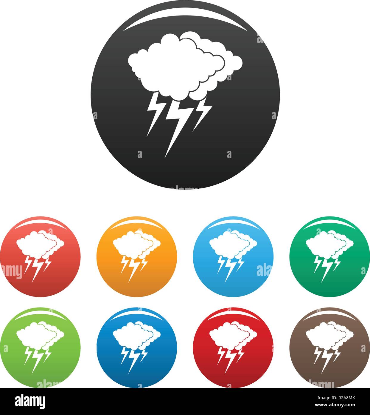Cloud thunder flash icon. Simple illustration of cloud thunder flash ...