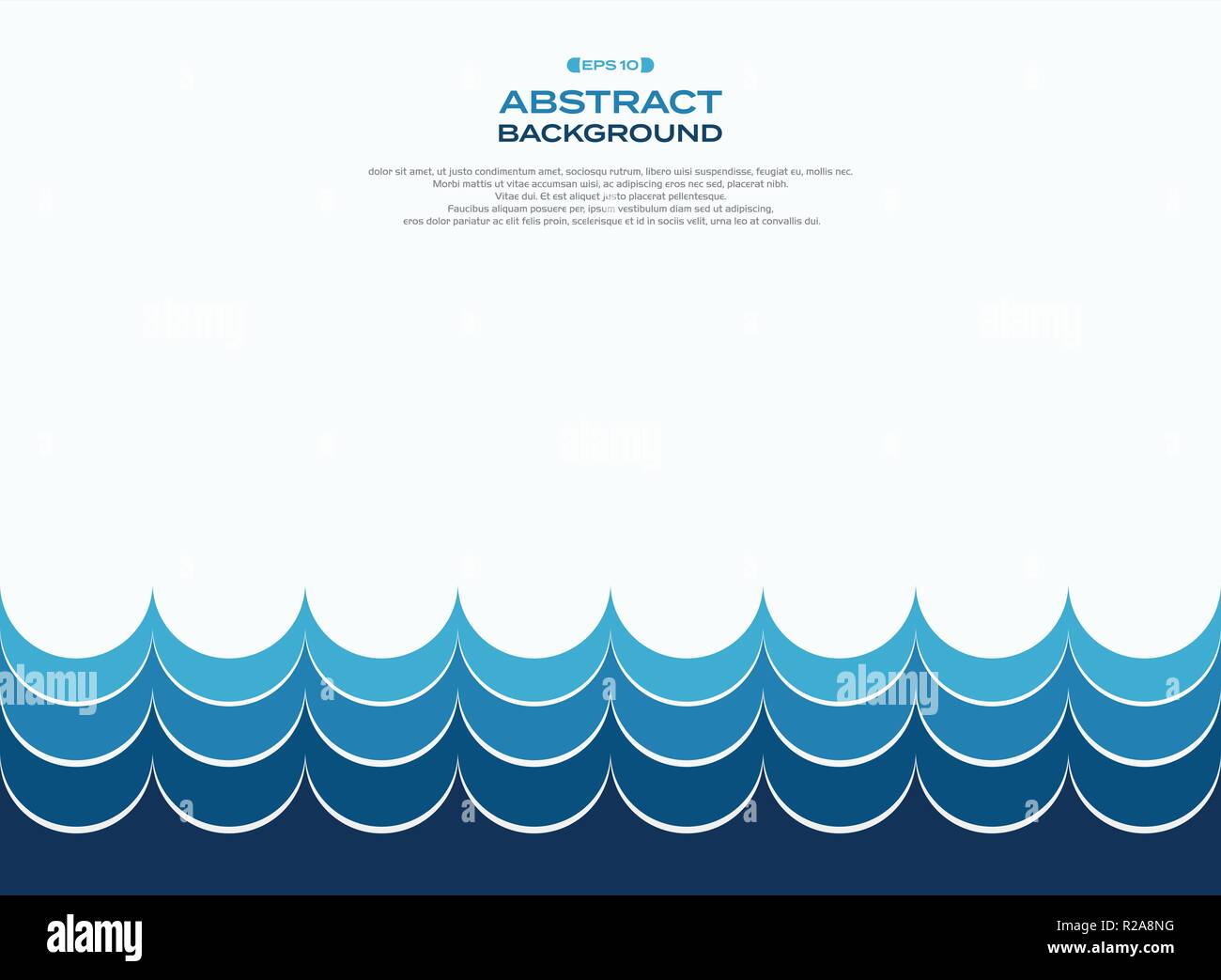 Abstract of blue water wave pattern background, vector eps10 Stock ...