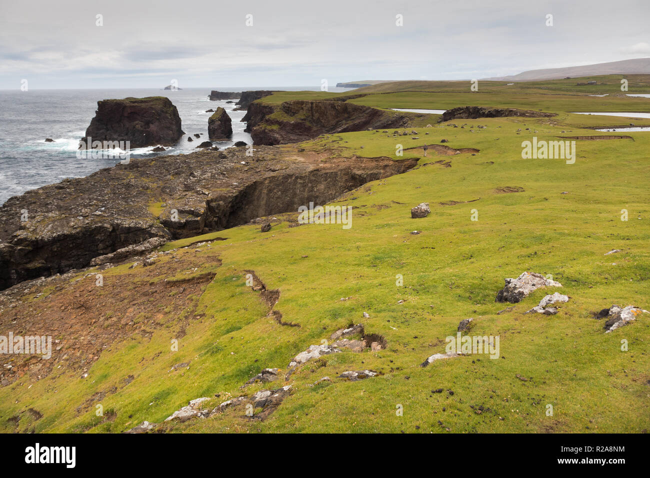 Coastal landscape, Eshaness, Shetland Stock Photo - Alamy
