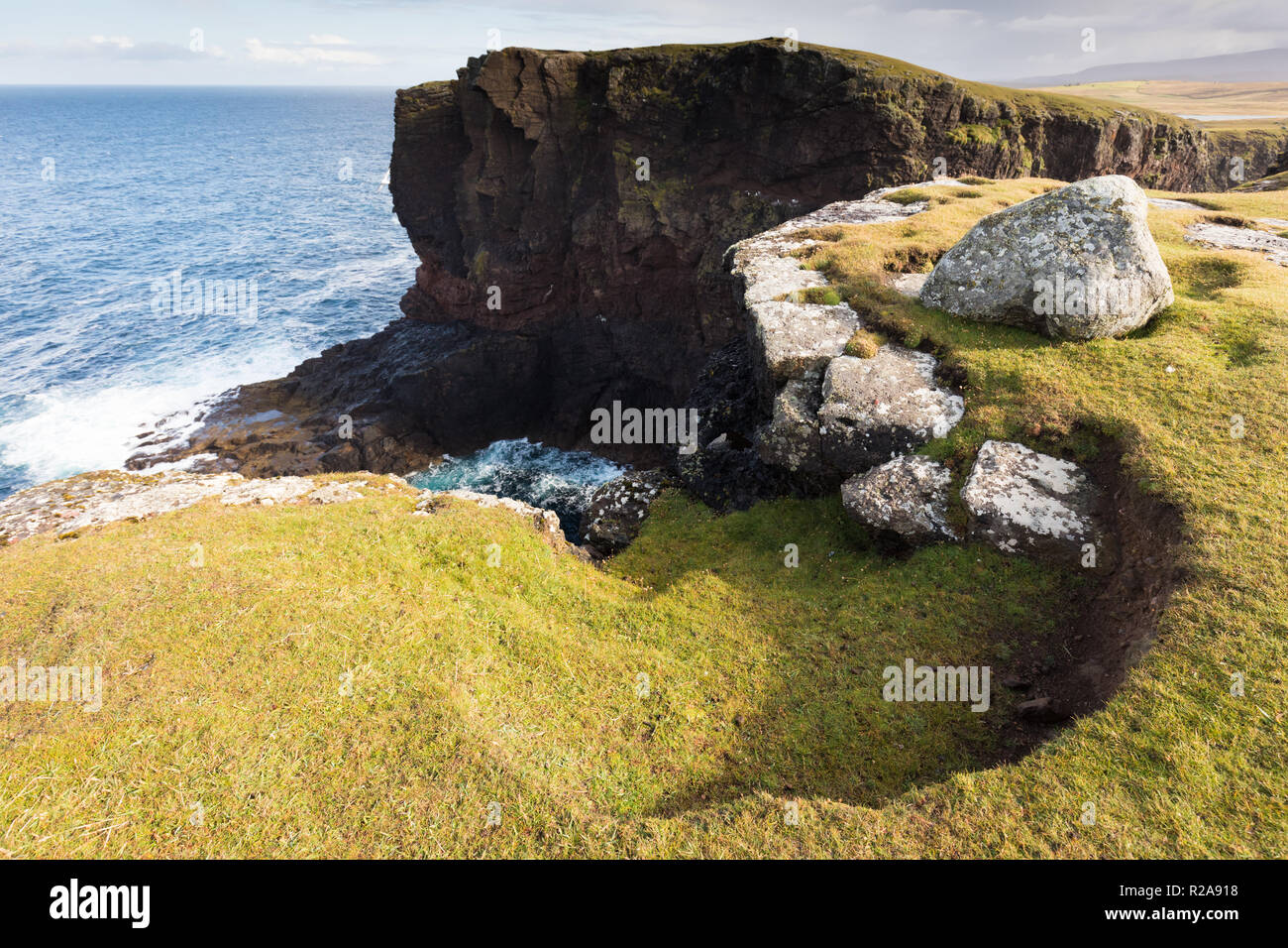 Coastal landscape, Eshaness, Shetland Stock Photo - Alamy