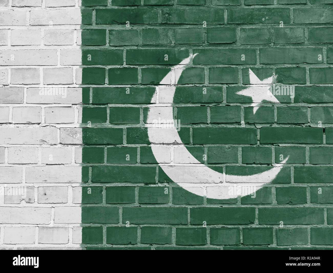 Pakistan Politics Concept: Pakistani Flag Wall Background Texture Stock ...
