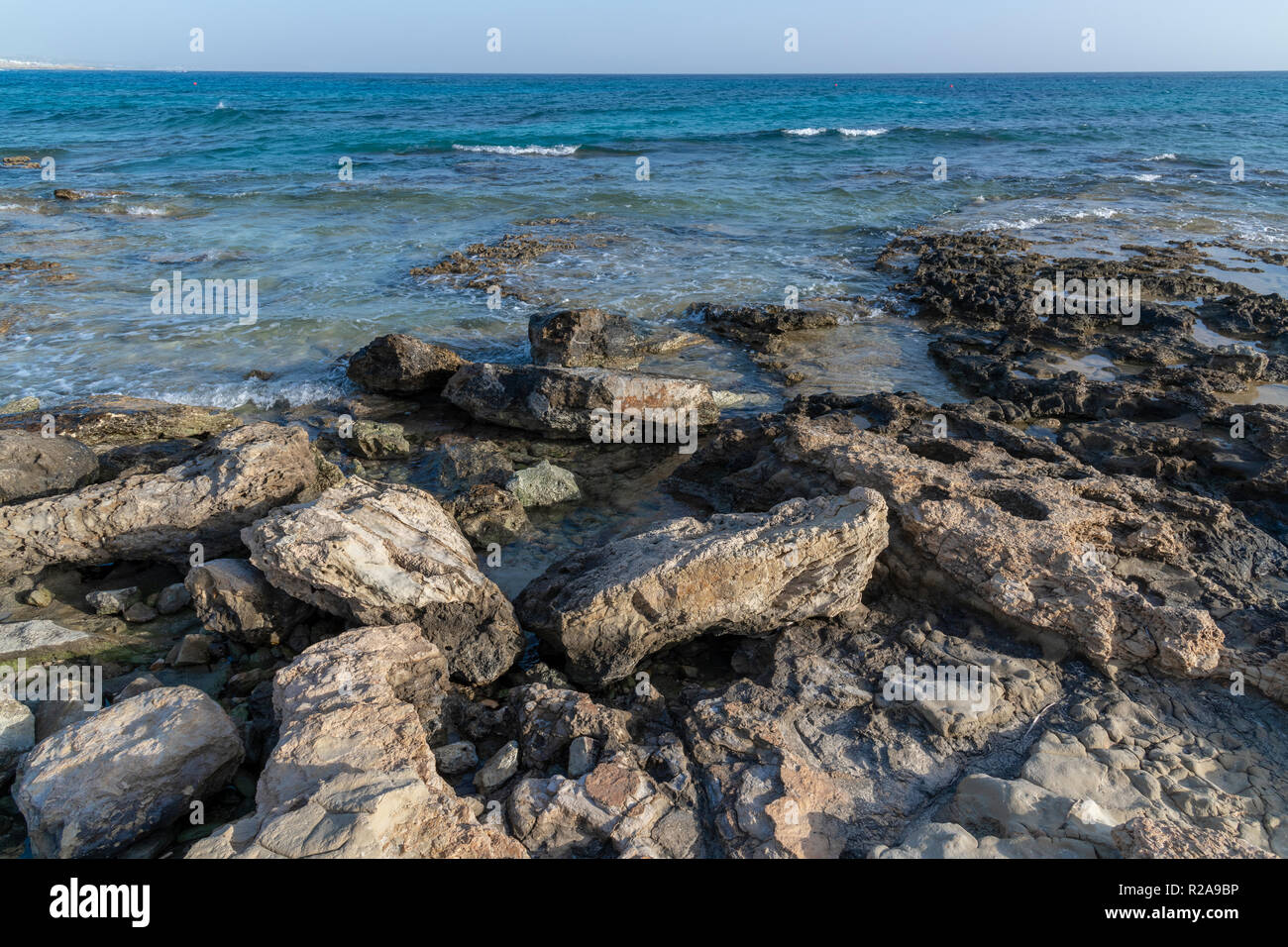 Sea near Ayia Napa on island of Cyprus Stock Photo - Alamy