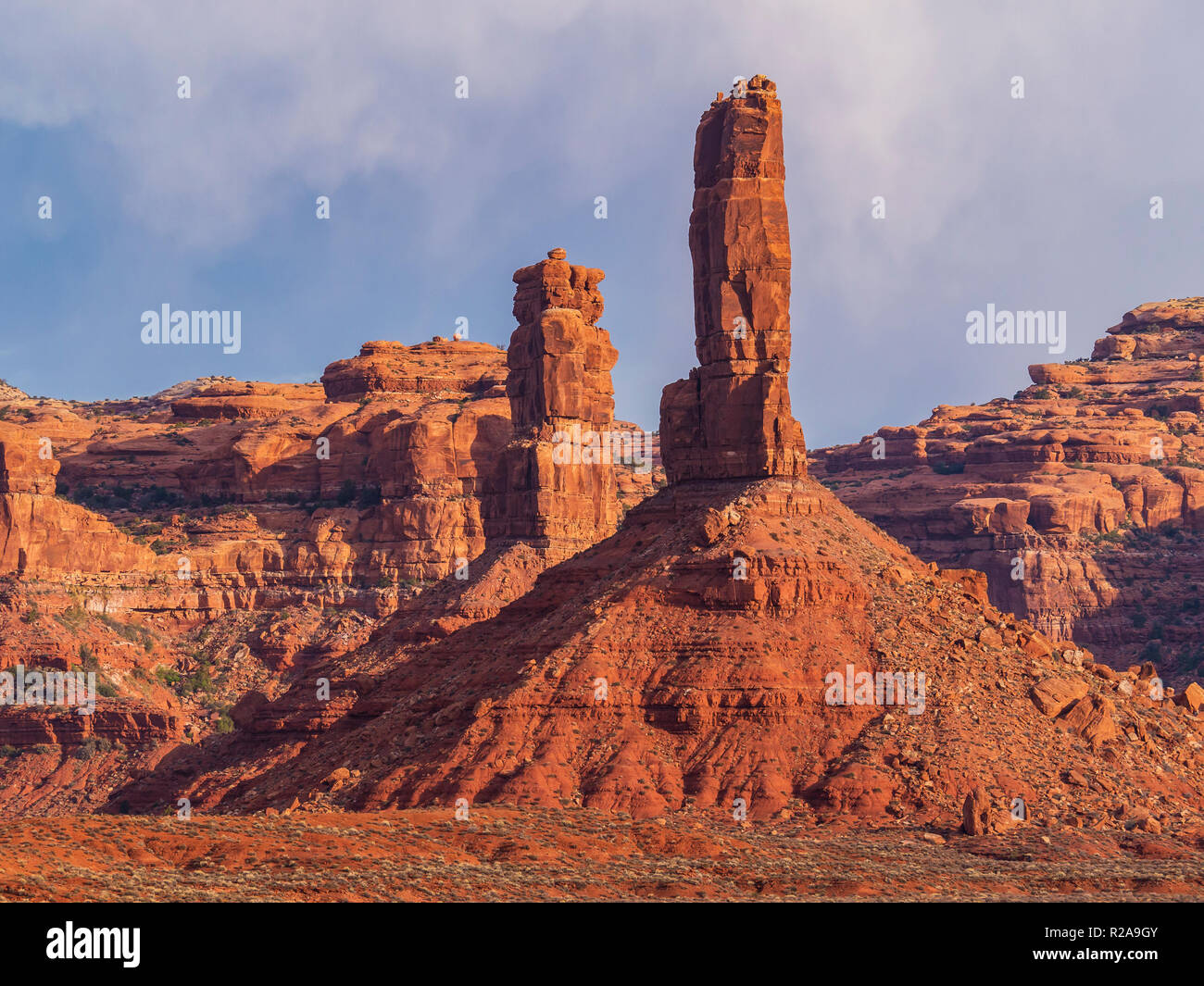Pillar formations, Valley of the Gods near Bluff, Utah Stock Photo - Alamy