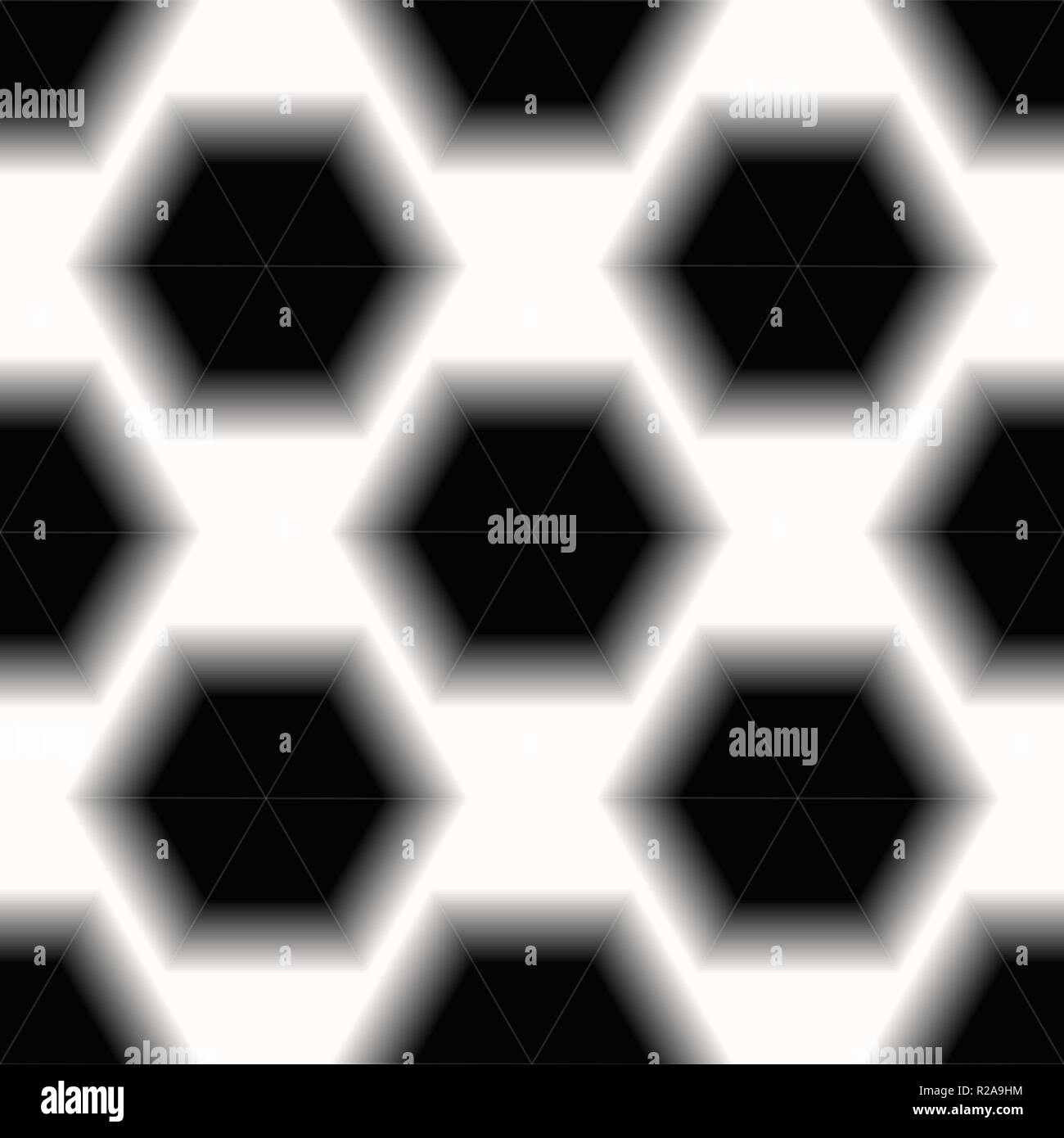 Black and white hexagon honeycomb seamless pattern background. eps10 ...