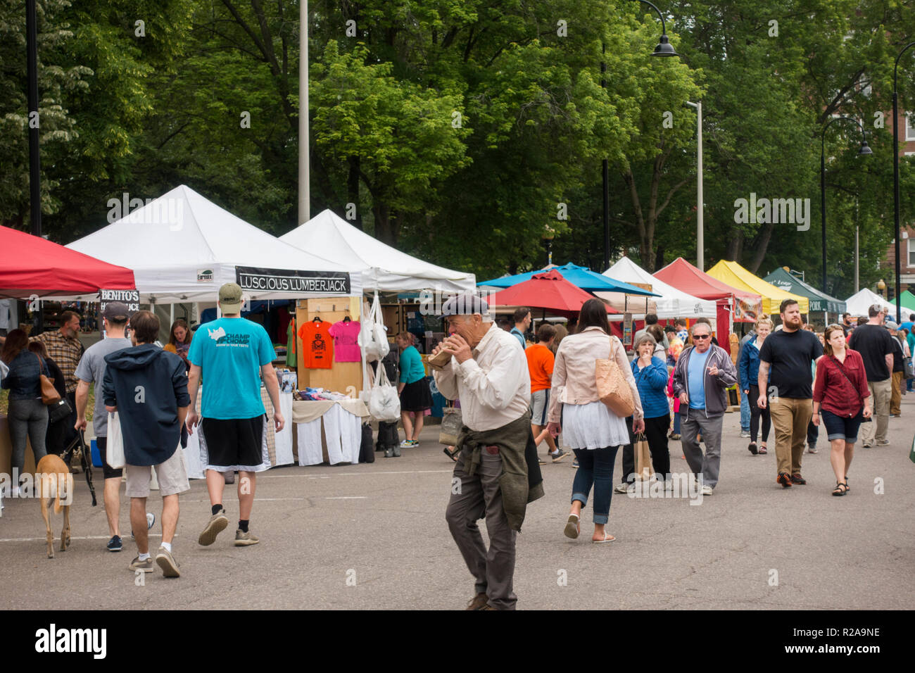 farmers market Burlington Vermont Stock Photo - Alamy