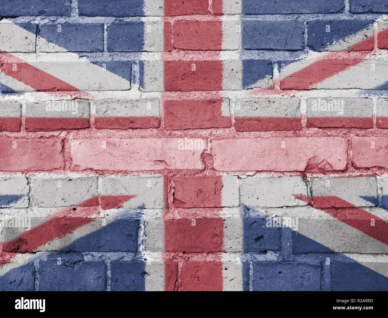 Great Britain Politics Concept: UK Flag Wall Background Texture Stock ...