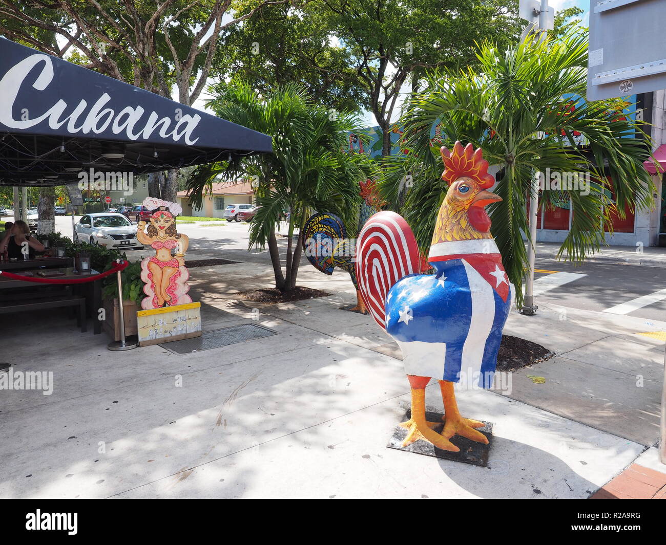 Miami, Florida 10-21-2018 Street scene on Calle Ocho - Eigth Street ...