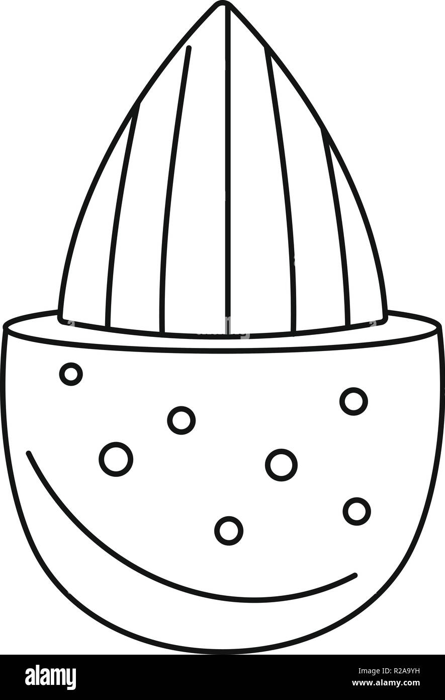 Half shell almond icon. Outline illustration of half shell almond ...