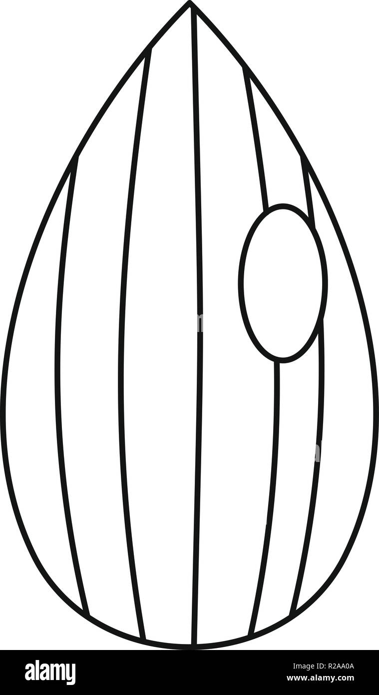 Almond nut icon. Outline illustration of almond nut vector icon for web ... Almond nut icon. Outline illustration of almond nut vector icon for web ...