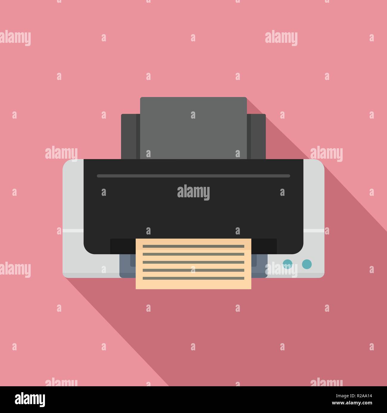 Inkjet printer icon. Flat illustration of inkjet printer vector icon ...
