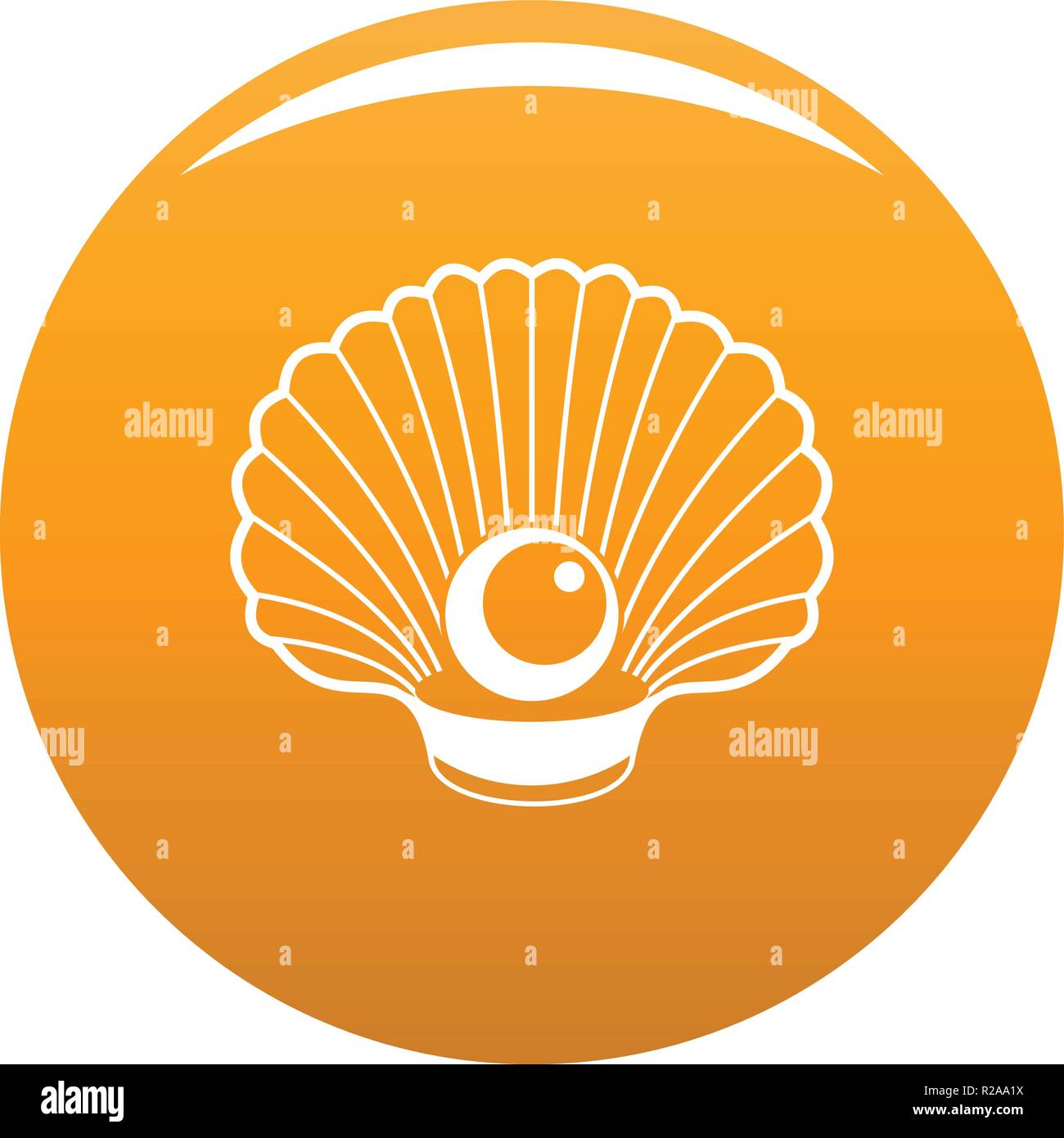 Shell with pearl icon. Simple illustration of shell with pearl vector ...