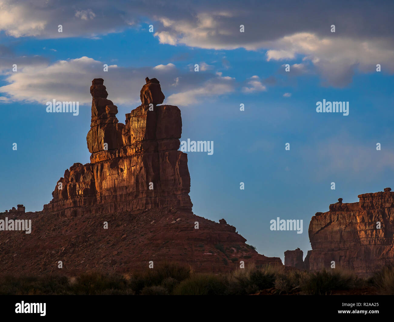 Rock formation, Valley of the Gods west of Bluff, Utah Stock Photo - Alamy