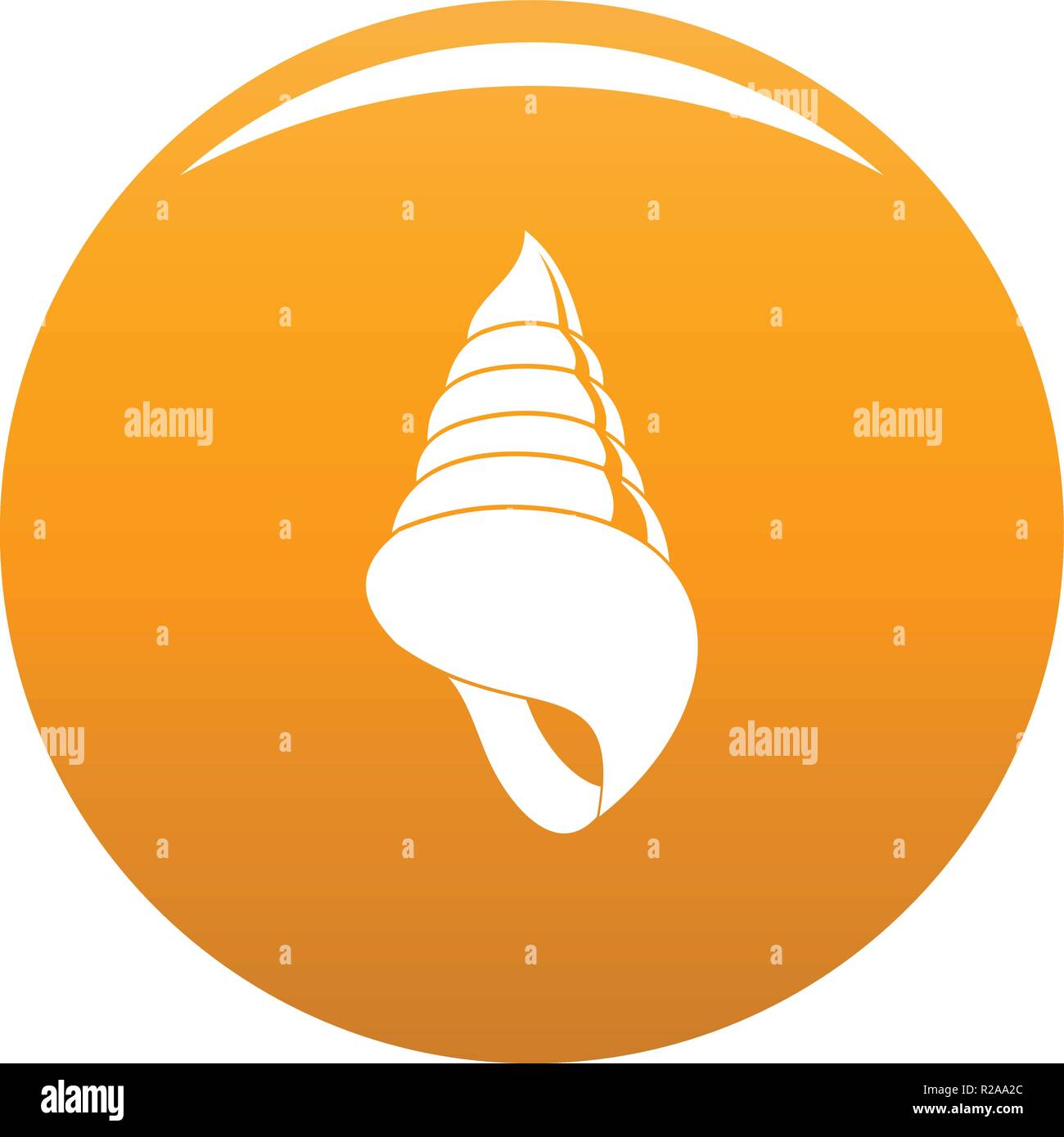 Spiral shell icon. Simple illustration of spiral shell vector icon for ...