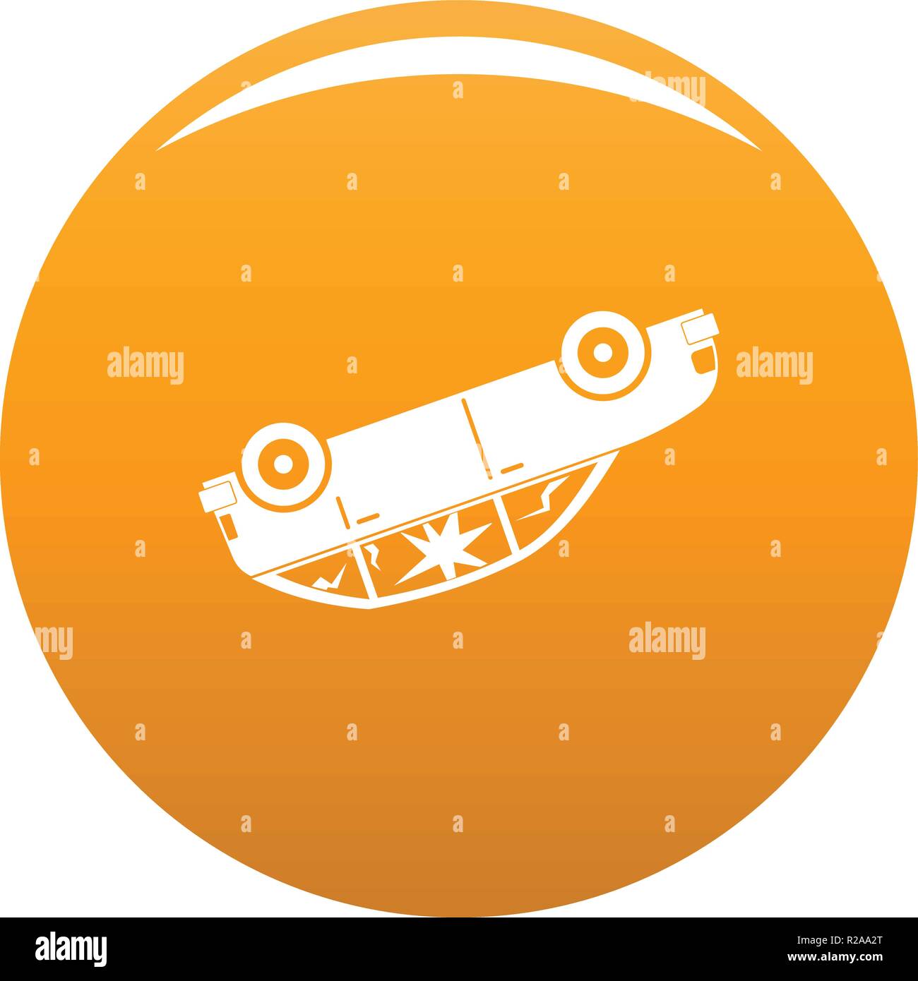 Turned car icon. Simple illustration of turned car vector icon for any ...