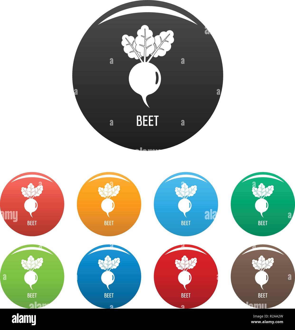 Beet icon. Simple illustration of beet vector icons set color isolated on white Stock Vector ...