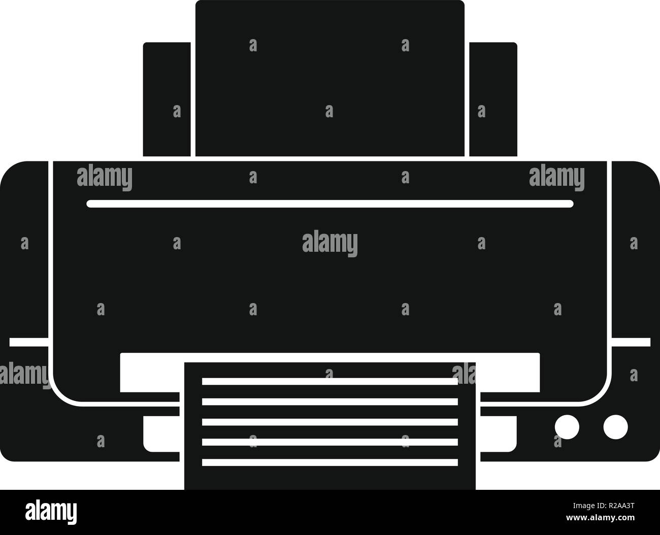 Inkjet printer icon. Simple illustration of inkjet printer vector icon ...