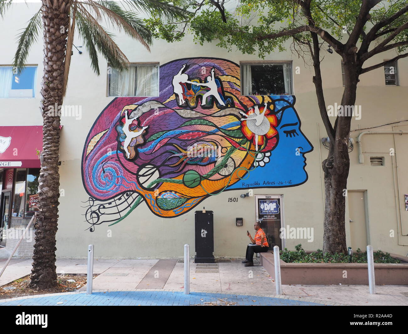 Miami, Florida 10-21-2018 Street scene on Calle Ocho - Eigth Street ...