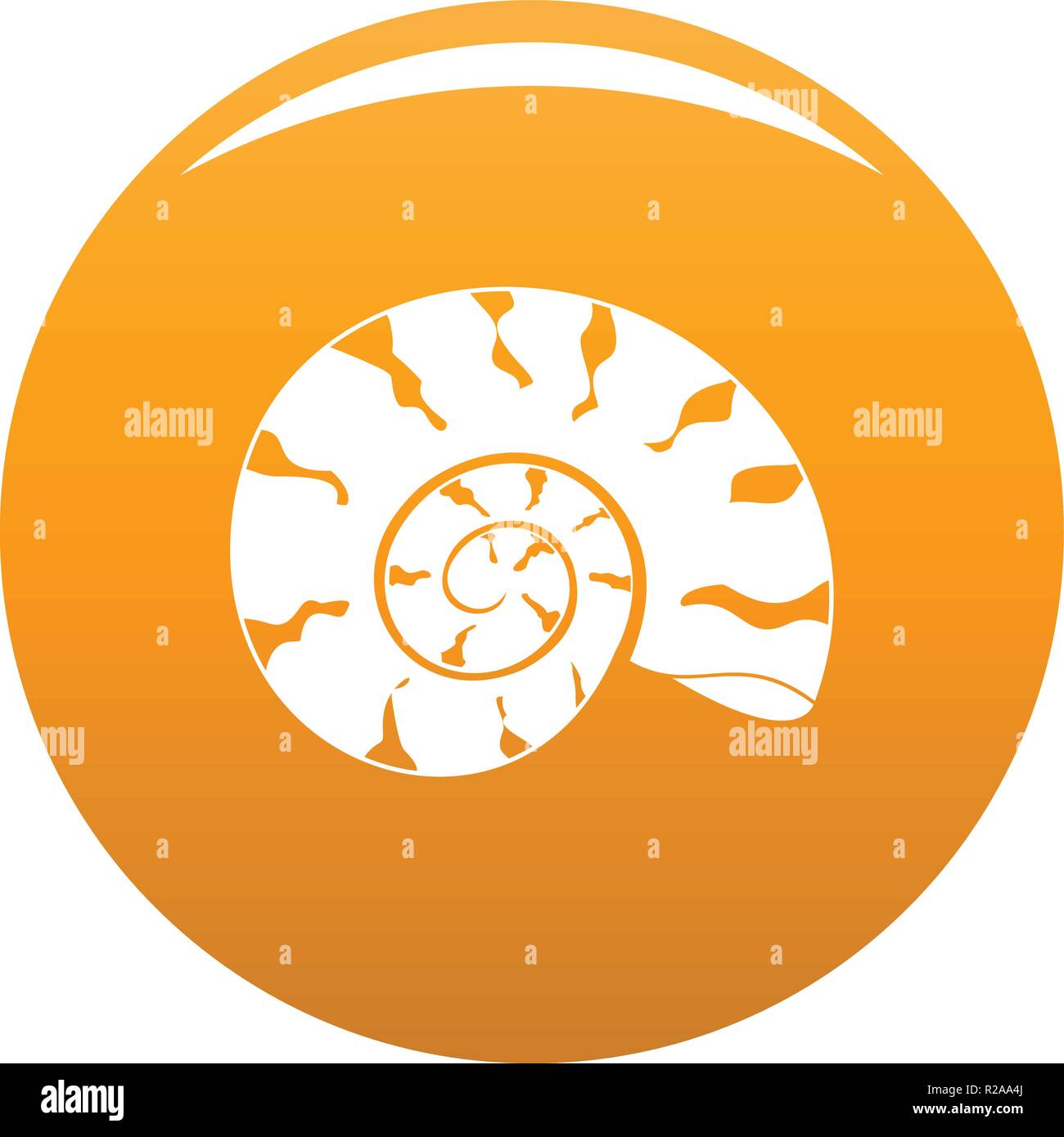 Round shell icon. Simple illustration of round shell vector icon for ...