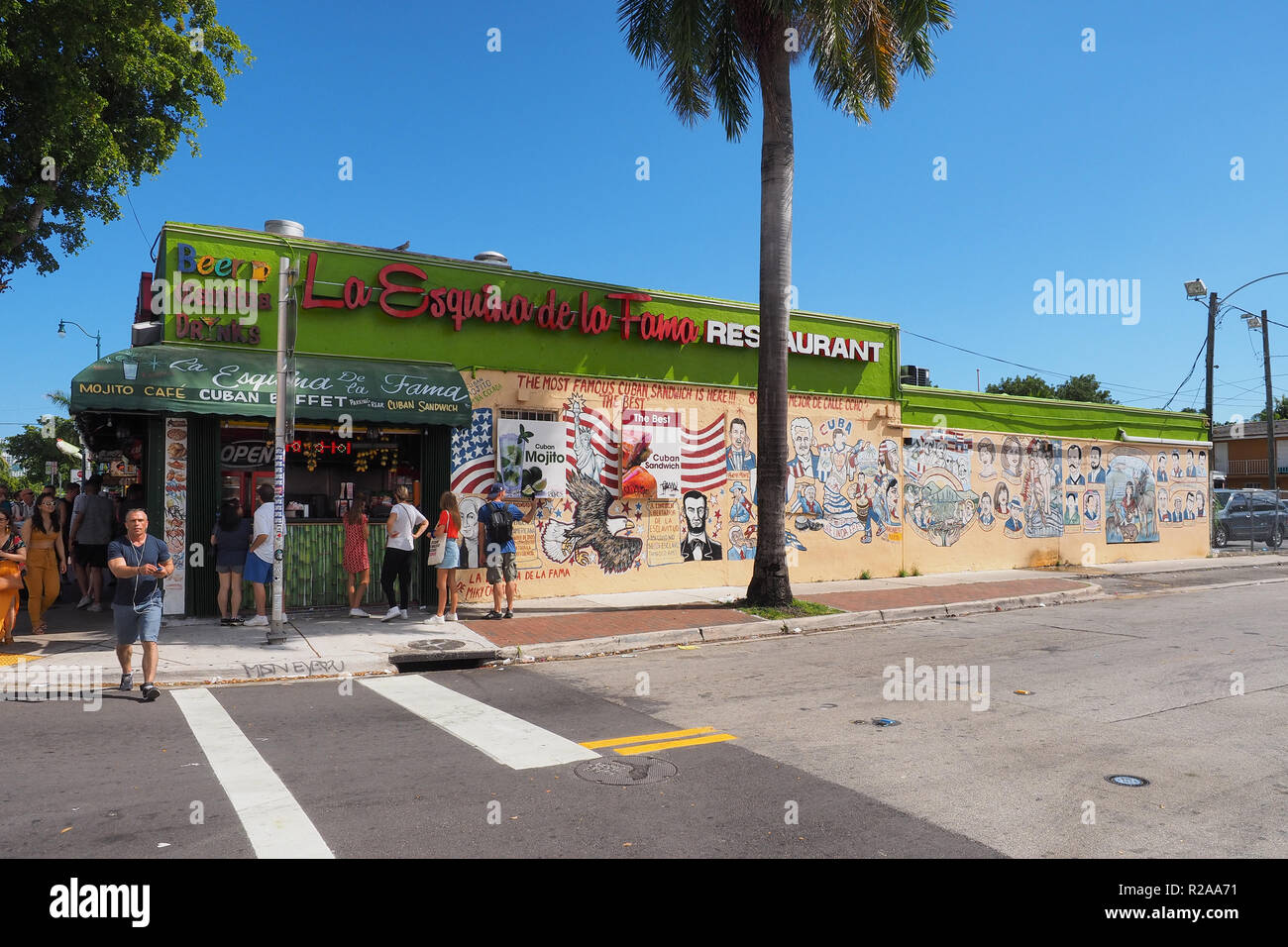 Miami, Florida 10-21-2018 Street scene on Calle Ocho - Eigth Street ...