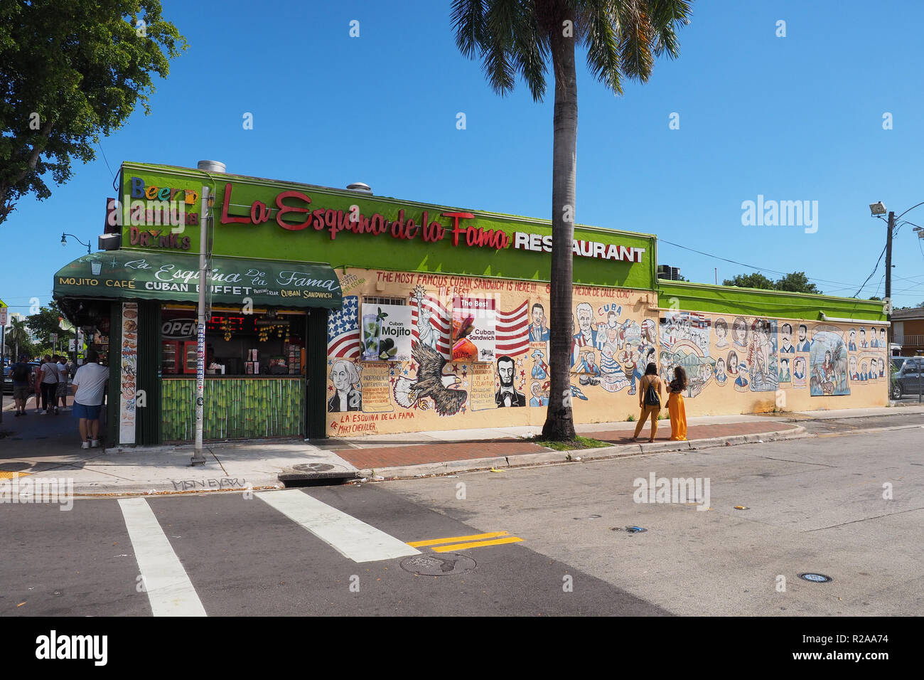 Miami, Florida 10-21-2018 Street scene on Calle Ocho - Eigth Street ...