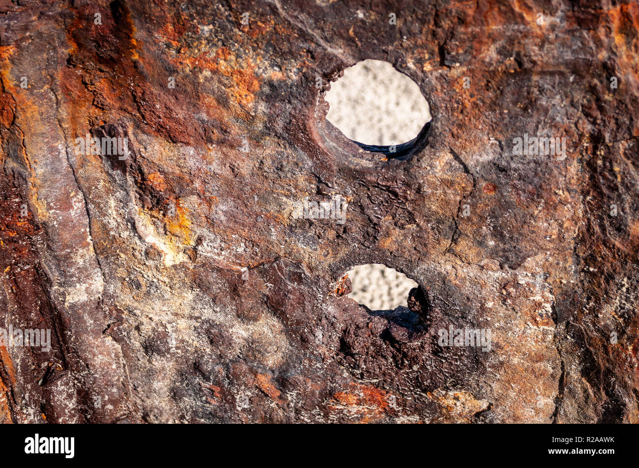 Old rusty metal post Stock Photo - Alamy