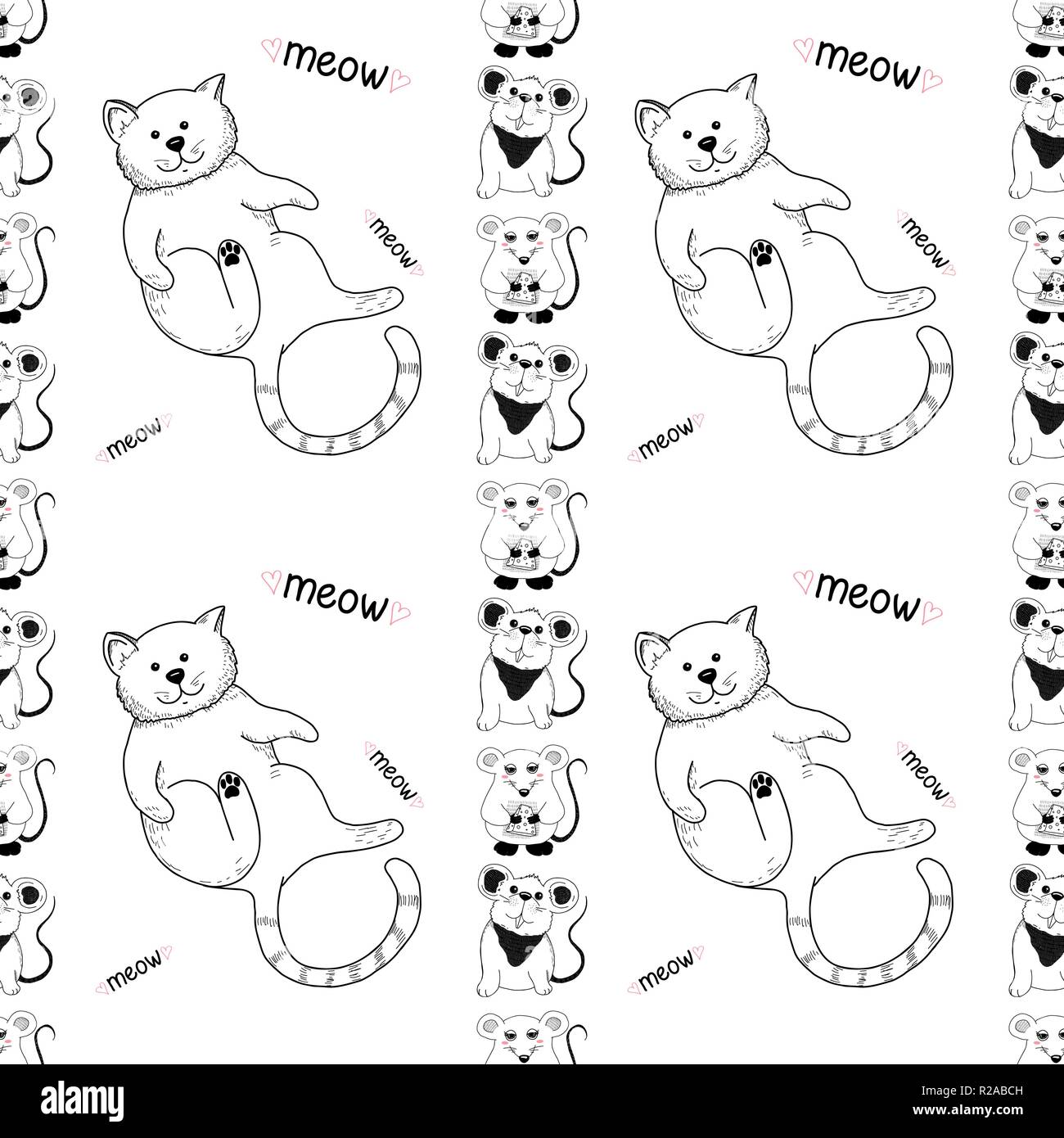 Cute white mice Black and White Stock Photos & Images - Alamy