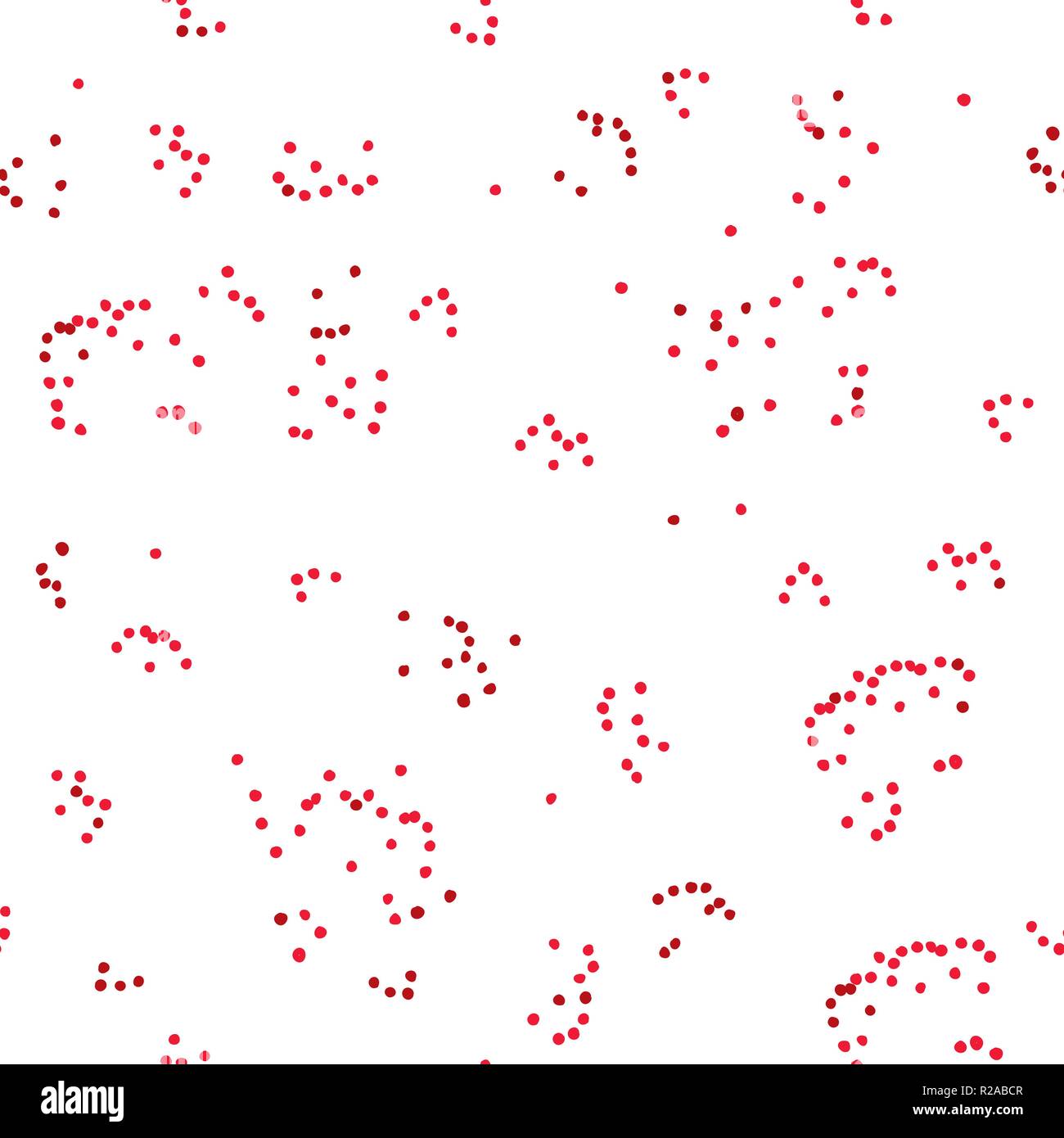 Abstract seamless pattern with red dots over white background Stock ...