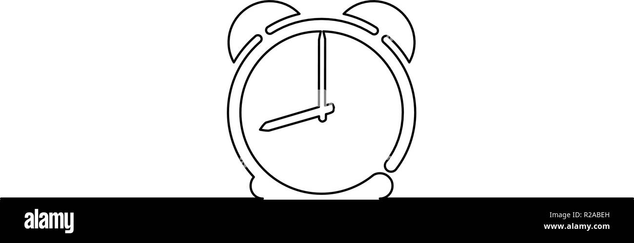 Clock one line Black and White Stock Photos & Images - Alamy