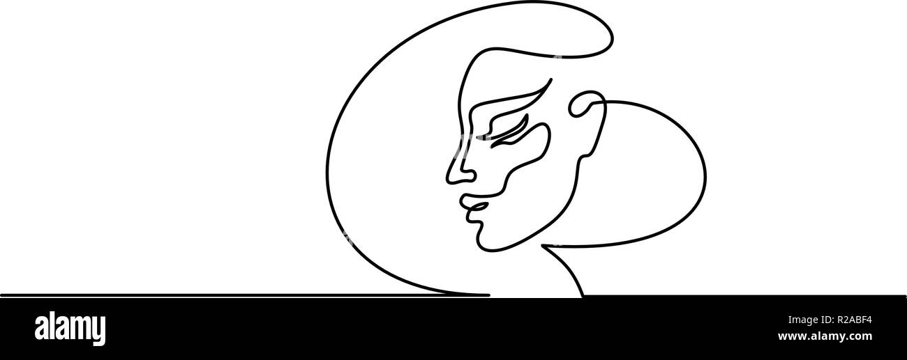 Right Side Profile Face Drawing