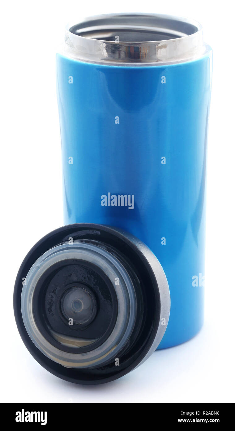 Thermos flask isolated over white background Stock Photo - Alamy