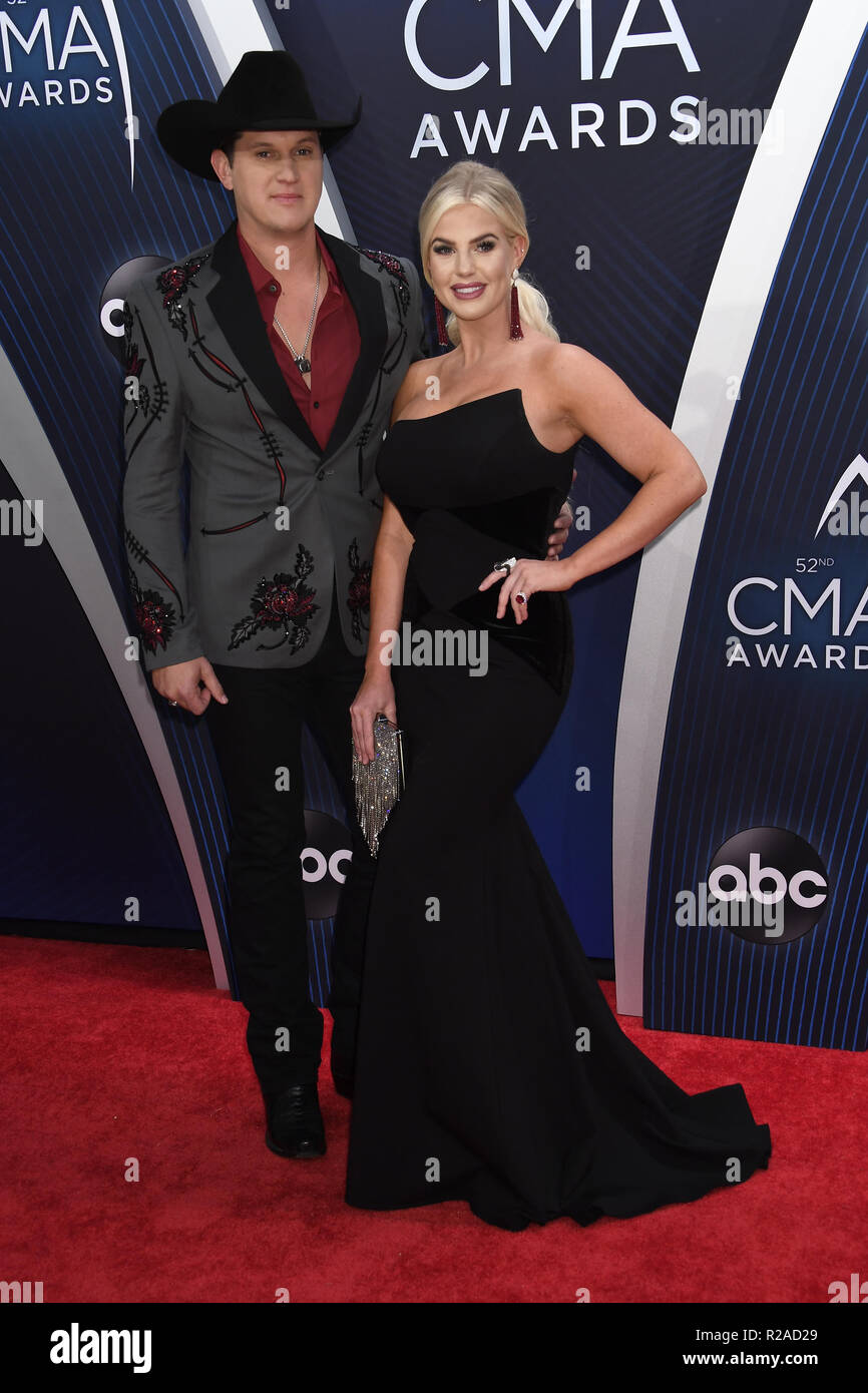 Nashville, Tennessee, USA. 14th Nov, 2018. Jon Pardi, Summer Duncan ...