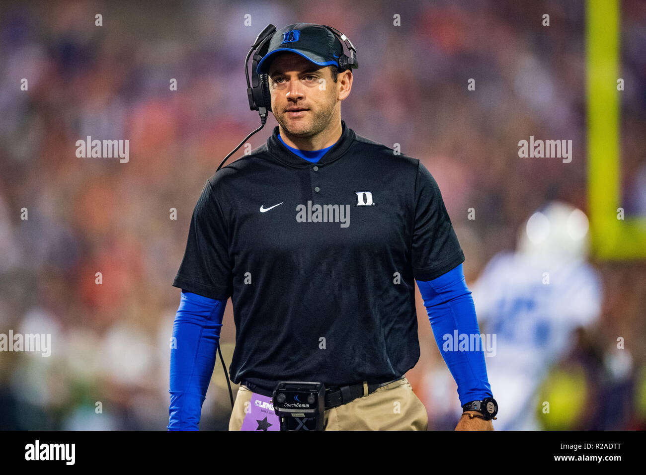Duke assistant coach Gerad Parker during the NCAA college football game ...