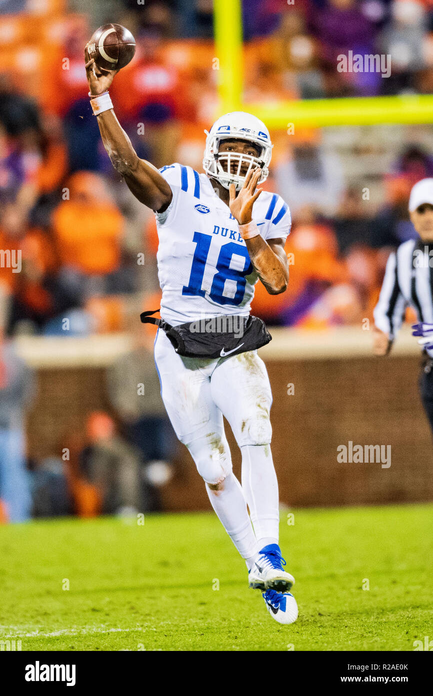 Duke Blue Devils quarterback Quentin Harris (18) during the NCAA ...
