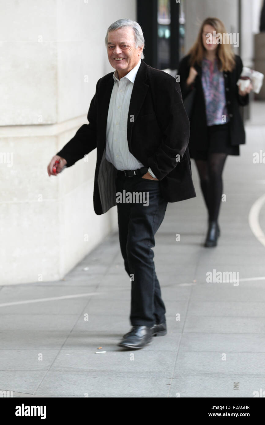 London, UK, Nov 18th 2018. Tony Blackburn seen at the BBC studios in ...