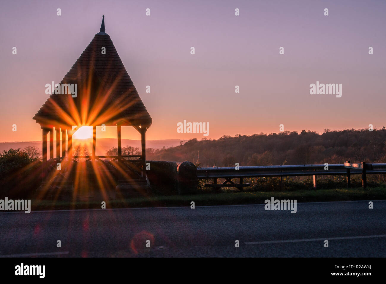 Frant, East Sussex, South East England. Sunset with views to the ...