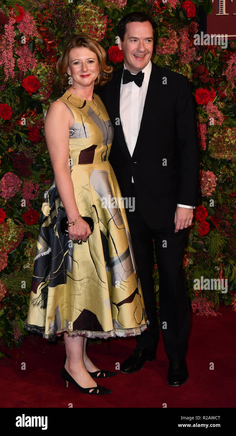 George Osborne and Frances Osborne attends Evening Standard Theatre ...