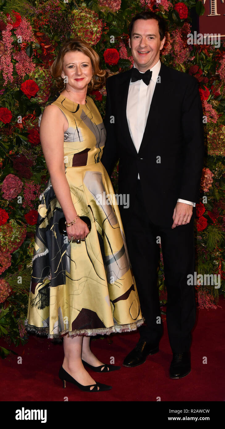 George Osborne and Frances Osborne attends Evening Standard Theatre ...