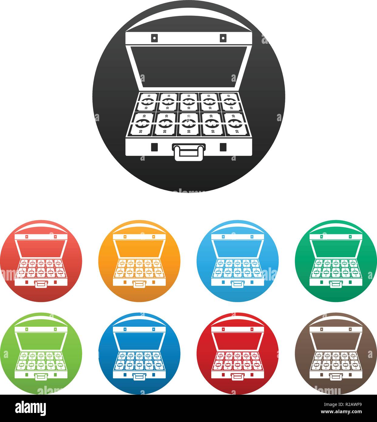 Suitcase money icon. Simple illustration of suitcase money vector icons ...